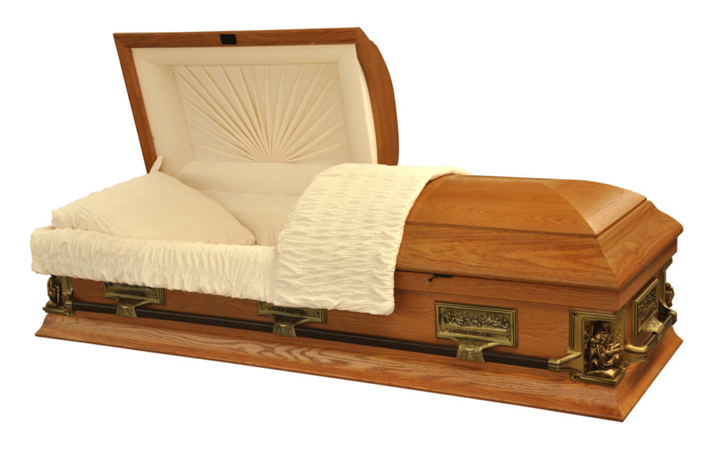Last Supper ‘Pieta” Oak Veneer With Ivory Velvet Interior – Quality ...